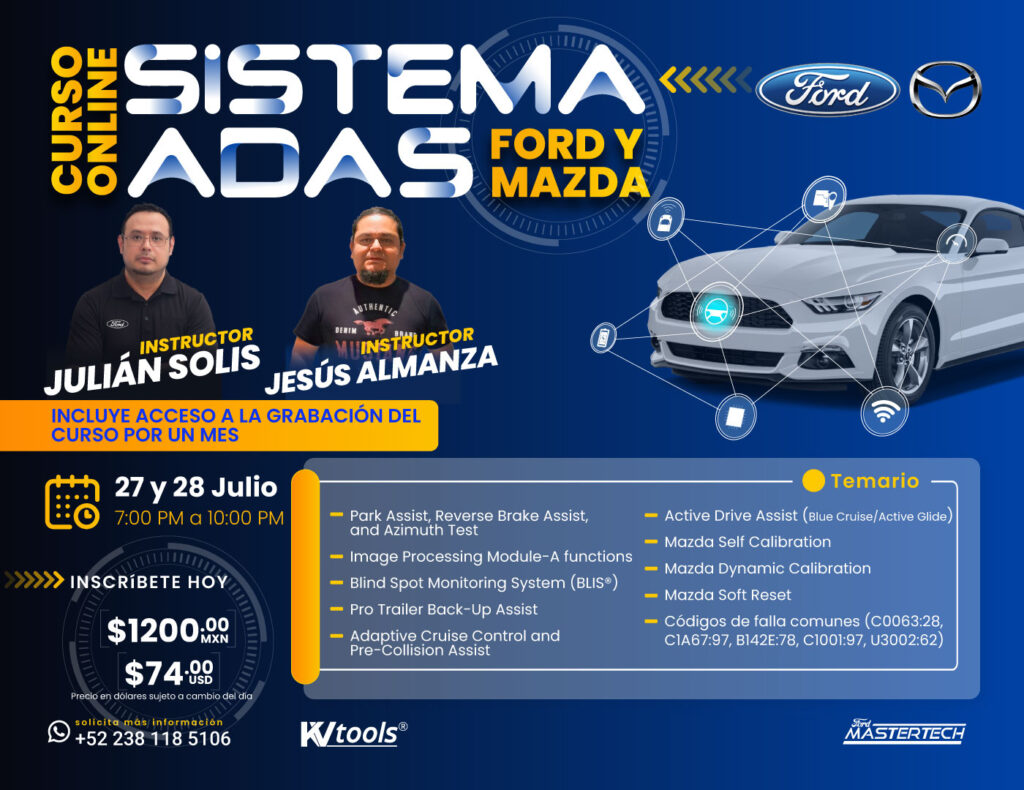 Sistema ADAS de Ford y Mazda. - KV tools | Cursos Online